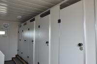 China Steel Flat Pack Metal Storage Containers Thermal Insulation Wind Proofing Bathroom Toliet Washroom for sale