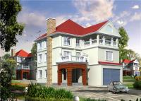 China 3 Story Prefab Homes G550 Z275 Galvanized Coil With Garage Parking Lot for sale