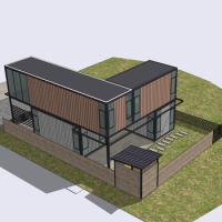 China Carton Prefab Shipping Container Office Hotel 4 - 5 Layers With Rainspout System for sale