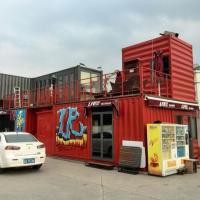 China 2 Floors Flat Pack Portable Storage Containers Office Center Steel Door With Multi Function for sale