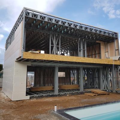 China Fast Construction Two Storey Prefab Homes Light Steel Structure Modular Prefab Kit Movable for sale