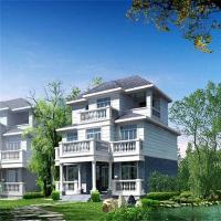China Movable Luxury Steel Frame Homes Cement Floor PVC Or Wood Side Panels for sale
