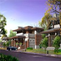 China 2 Floors  Prefabricated Light Gauge Steel House Fireproof Fast Assembly for sale