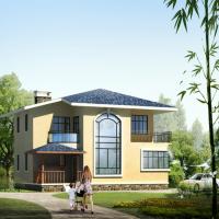 China Ultra Modern Light Steel Prefab House / Double Story Prefab Homes Heat Resistant for sale