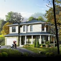 China Modular Single Storey Light Steel Villa House Assembly For Family Living for sale