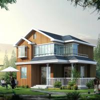 China Modern Light Steel Prefab House With Basement / High Rise Light Steel Villa House for sale