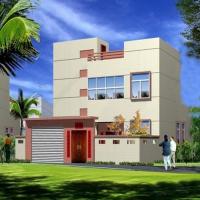 China Modern Light Steel Prefab House With Basement / High Rise Light Steel Villa House for sale