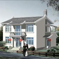 China Beautiful Urban Two Story Prefabricated Homes Small Structure Modern for sale