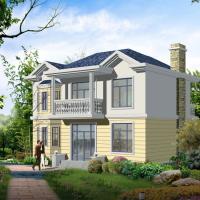 China Beautiful Urban Two Story Prefabricated Homes Small Structure Modern for sale