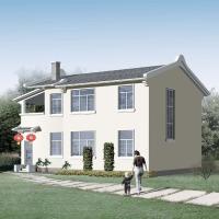 China 2 Storey Prefab Homes Plans Villa Light Steel Frame Sandwich Panel for sale