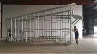 China Caravan Trailer Prefab Mini House For Vacation Holiday Camping 55m2 Light Gauge Steel Portable for sale
