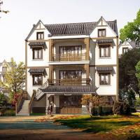 China Prefabricated Light Steel Villa House With Custom Drawing Long Years Lifetime for sale