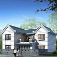 China Sandwich Panel Light Steel Villa House / Contemporary Prefabricated Homes for sale