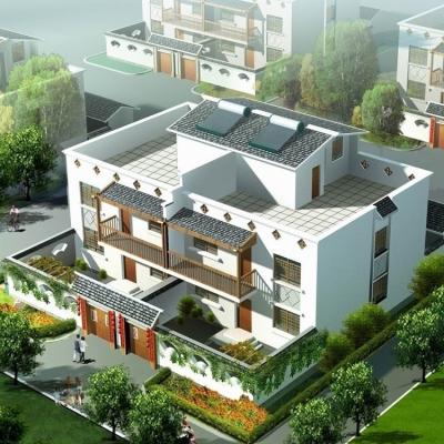 China Mordern 4 Bed Double Story Prefab Homes Fast Bult Light Steel Structure for sale