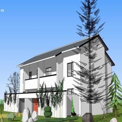 China Construction Of Good Appearance Design Light Gauge Steel Frame Prefab House Villa Light Steel Framing Structure for sale
