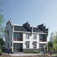 China Mordern 4 Bed Double Story Prefab Homes Fast Bult Light Steel Structure for sale