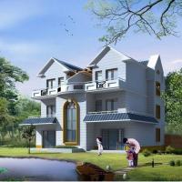 China Mordern 4 Bed Double Story Prefab Homes Fast Bult Light Steel Structure for sale