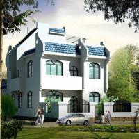 China Mordern 4 Bed Double Story Prefab Homes Fast Bult Light Steel Structure for sale
