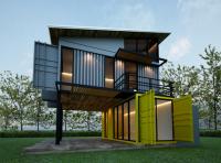 China 40 Foot Shipping Container Square Footage Modular Prefab With Weld Steel Base for sale