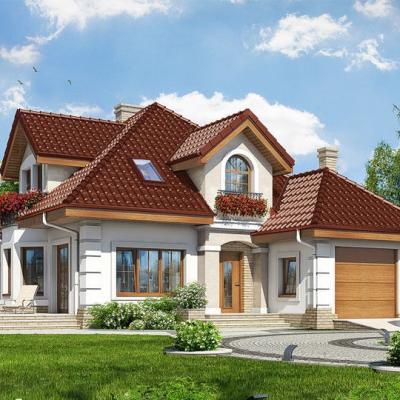 China Prefabricated Small Houses Holiday Tourist Campsite Light Gauge Steel Fabricated Integrated for sale