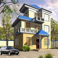 China Beach Portable Light Gauge Steel House Prefabricated 3 Floors Free Design for sale
