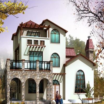 China 3 Story Prefab Homes G550 Z275 Galvanized Coil With Garage Parking Lot for sale