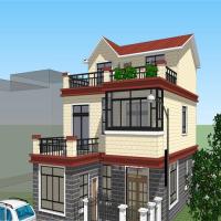 China Durable Light Steel Structure Prefab Villa Hot Dip Galvanized Surface Treatment for sale