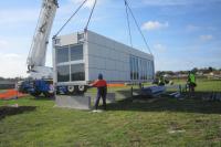 China Holiday Resort Prefab Shipping Container Cabin With Extanding Open Area for sale