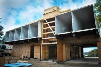 China Modular Prefabricated Shipping Container Houses With Ladder Roof 20 Feet Folding Expandable for sale