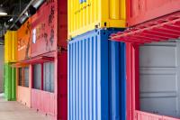 China Small Shipping Container Homes With Balcony 20ft Steel Thickness 3mm Column Insulation for sale