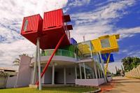 China Exhibition Center Prefab Shipping Container Homes / Prefab Storage Container Homes With Yards for sale