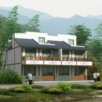 China Mobile Prefab Tiny House Kit On Wheels Park Home Lodge Cabin Fire Resistance Fully Furnished for sale