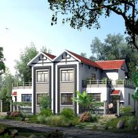 China Mobile Prefab Tiny House Kit On Wheels Park Home Lodge Cabin Fire Resistance Fully Furnished for sale