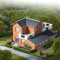 China Mobile Prefab Tiny House Kit On Wheels Park Home Lodge Cabin Fire Resistance Fully Furnished for sale