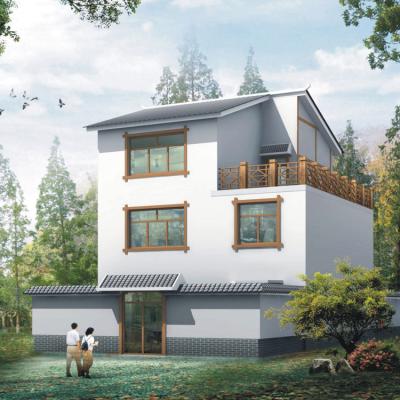China Luxury Light Steel Villa House / Good Insulation Steel Frame Prefabricated Houses for sale