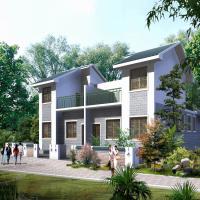 China Easy Installation Light Steel House Prefabricated Villa With Good Decoration Light Steel Structure Prefab House for sale