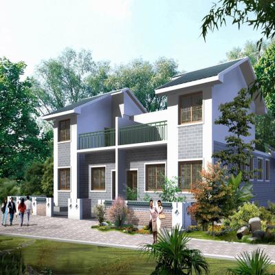 China Easy Installation Light Steel House Prefabricated Villa With Good Decoration Light Steel Structure Prefab House for sale