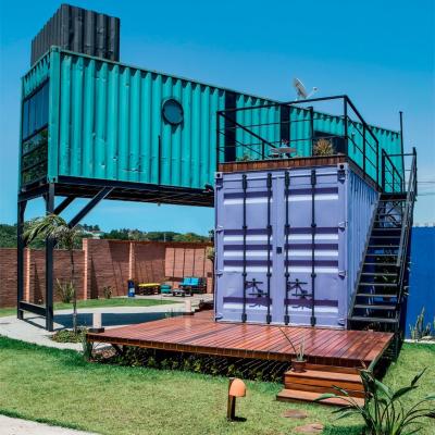 China Exhibition Center Prefab Shipping Container Homes / Prefab Storage Container Homes With Yards for sale