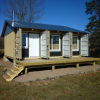China 4 - 5 Rooms Prefab Shipping Container Homes / 40 HQ Prefab Shipping Container Office Office Shops Coffee Bars for sale
