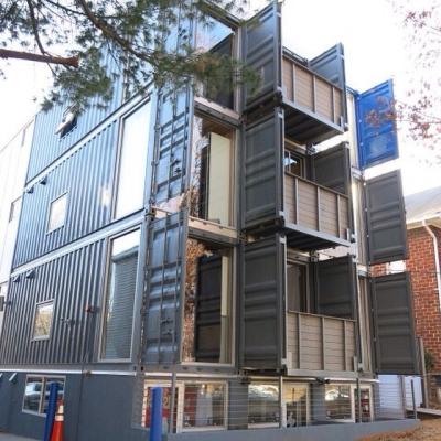 China Custom Built Contemporary Shipping Container Homes Country Side Holiday Camping for sale