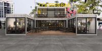 China Glass Wool Wall Panel 20ft Coffee Bar Prefab Shipping Container House for sale