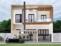 China 4 Rooms 2 Layers Prefab 318m2 Light Gauge Steel House for sale