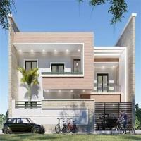 China 4 Rooms 2 Layers Prefab 318m2 Light Gauge Steel House for sale
