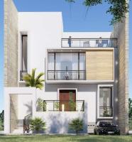 China 4 Rooms 2 Layers Prefab 318m2 Light Gauge Steel House for sale