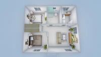 China One Layer 2 Bedrooms 60m2 Prefab Modular Homes With Chimney for sale