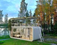 China Cement Fibrolite Wall Light Gauge Steel 15m2  Polish Prefab Micro House for sale