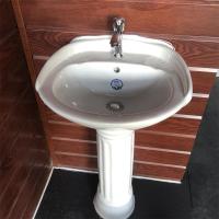 China 24m2 6 Rooms Prefabricated Modular Toilets With Wash Basin / Mop Pool for sale