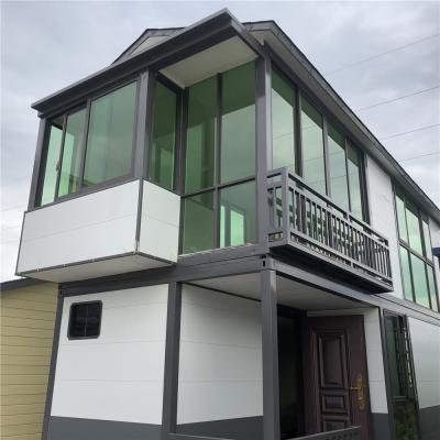 China 75mm EPS Wall panel 40m2 2 Bedrooms  Light Steel Prefab House for sale