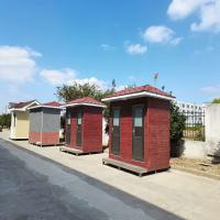 China Customized 10m2 Portable Toilet With The Glass Door And Double Layer Glass Window for sale