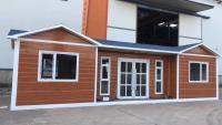 China Customized 10m2 Portable Toilet With The Glass Door And Double Layer Glass Window for sale